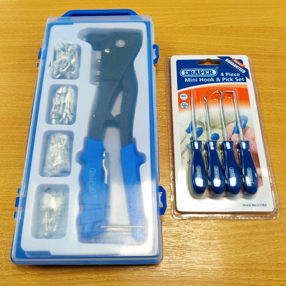 New DRAPER HAND RIVETER KIT AND 4 PICK SET - Own4Less